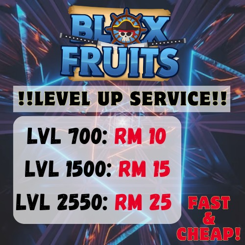 Level Up Service | Blox Fruit, Video Gaming, Gaming Accessories, In-Game Products on Carousell