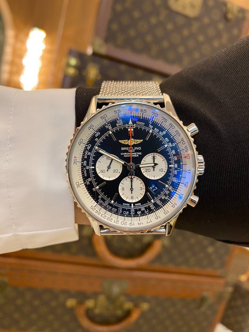 (LIKE NEW) 2022 BREITLING NAVITIMER CHRONOGRAPH BACK VIEW MOVEMENT 46MM ...