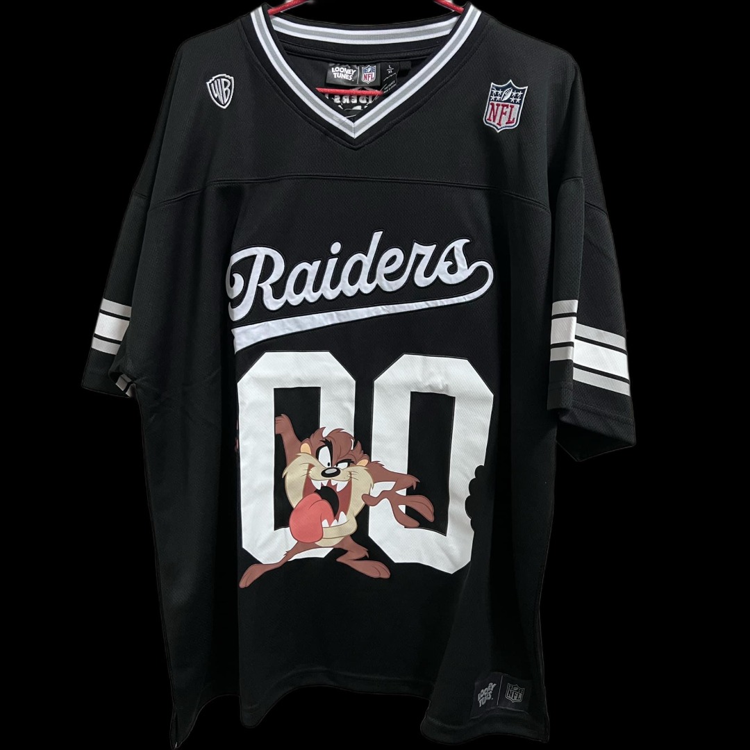 LooneyTunes Taz Tasmanian X NFL Oakland Raiders Legacy Jersey L/XL, Men ...