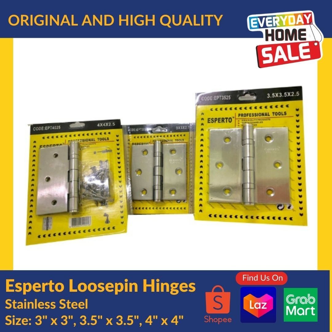 Loosepin Esperto Stainless Hinges, Furniture & Home Living, Home ...
