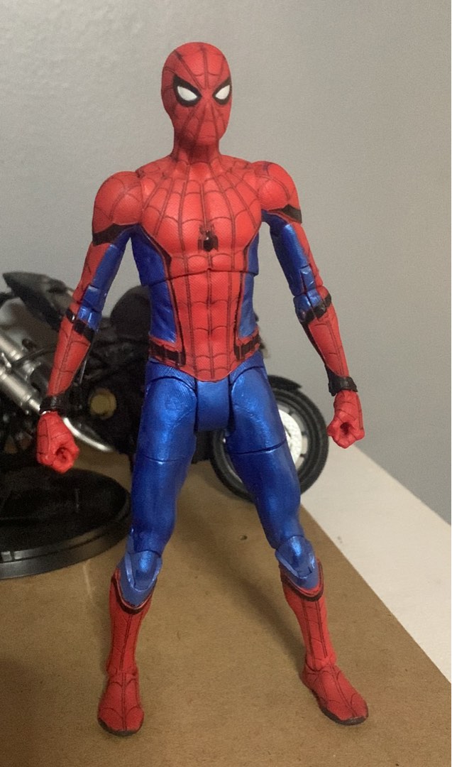 Marvel Select MCU Spiderman (Tom Holland) Custom painted (metallic blue ...