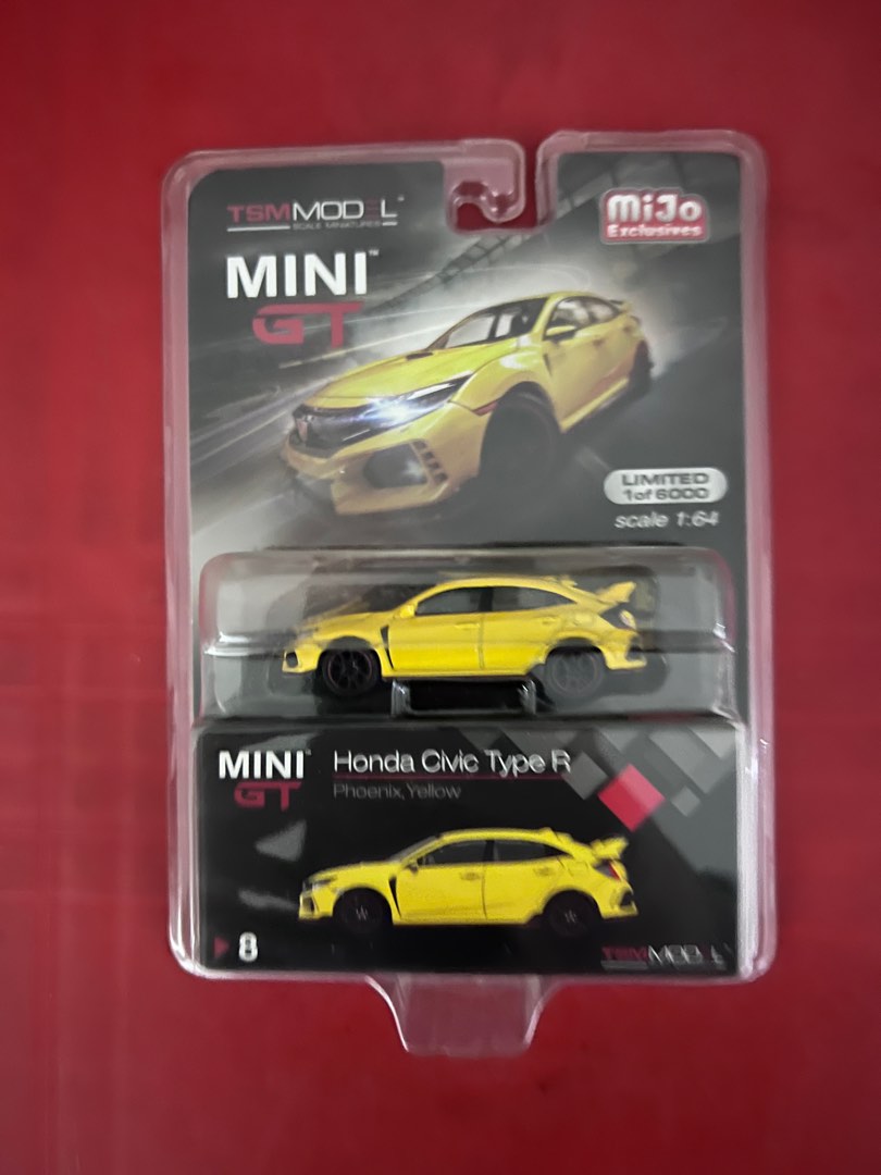 Mini gt Honda civic fk8 type R phoenix yellow blister, Hobbies & Toys ...