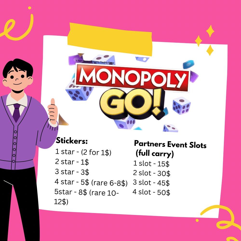 Monopoly Go Sticker, Video Gaming, Gaming Accessories, In-Game Products ...