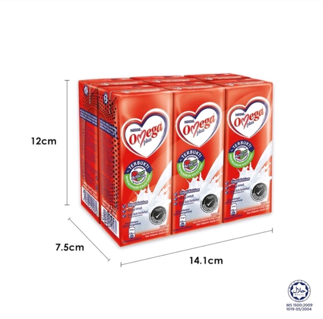 Nestle Omega Plain Milk Flavour, Food & Drinks, Beverages on Carousell