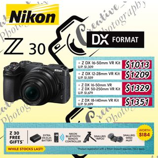 Nikon Z30 Mirrorless Camera with 16-50mm and 50-250mm Lenses ...