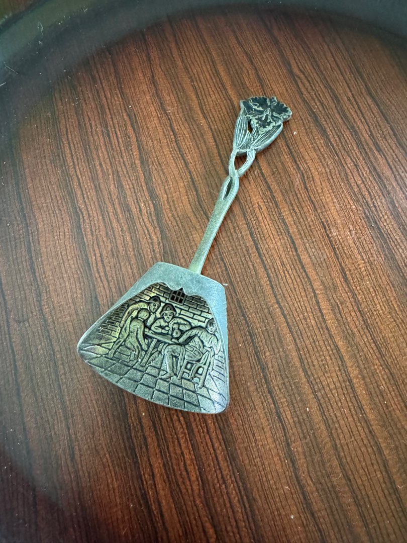 One piece vintage silver square teaspoon, Furniture & Home Living ...