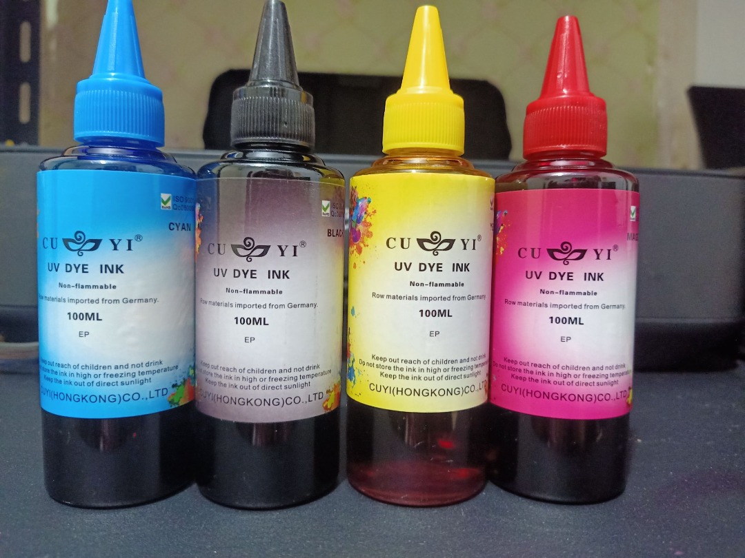 Original Cuyi Dye ink 100ml x 4 colors, Computers & Tech, Printers ...