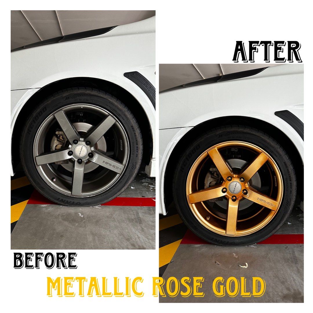 PROMO 🔥 RIM SPRAY / KURB RASH REPAIR 🔥 METALLIC ROSE GOLD / ROSE GOLD ...