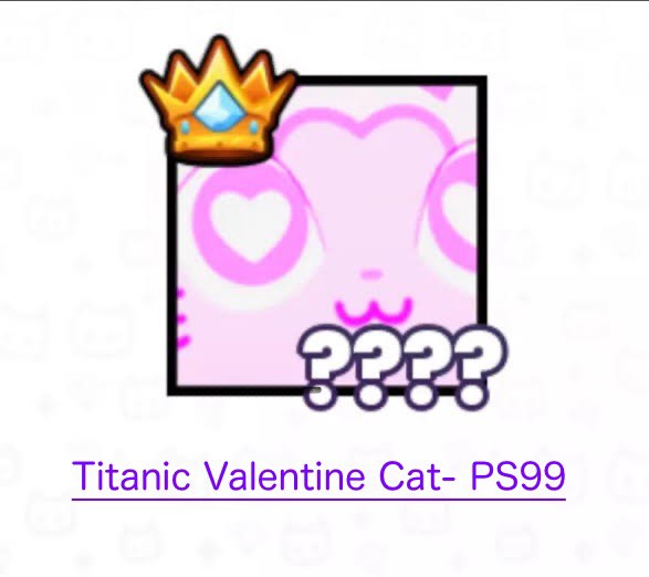 PS 99- Titanic Valentine’s Cat, Video Gaming, Video Games, Others on ...