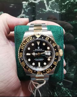RARE 1989 40mm Rolex Half Gold GMT-Master II “Rootbeer” 16713 Brown ...