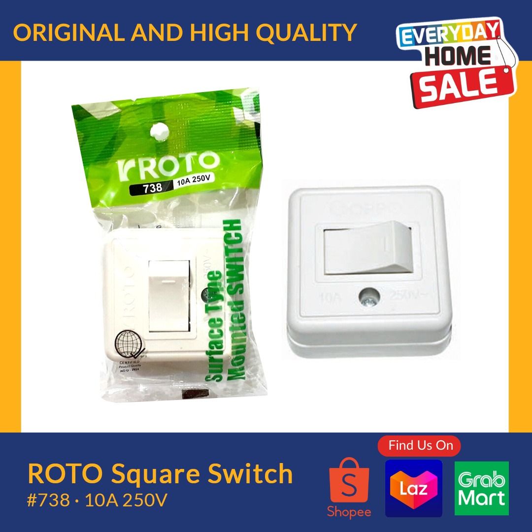 ROTO Square Switch #738, Furniture & Home Living, Home Improvement ...