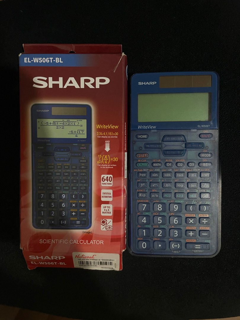 Sharp (EL-W506T-BL) Scientific Calculator, Mobile Phones & Gadgets, Other Gadgets on Carousell
