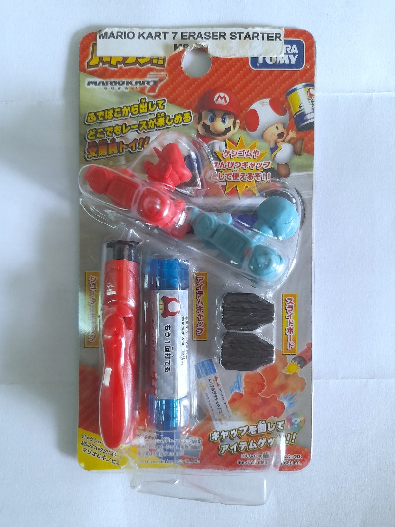 TAKARA TOMY Mario Kart Eraser Starter Mario & Toad Set, Hobbies & Toys ...