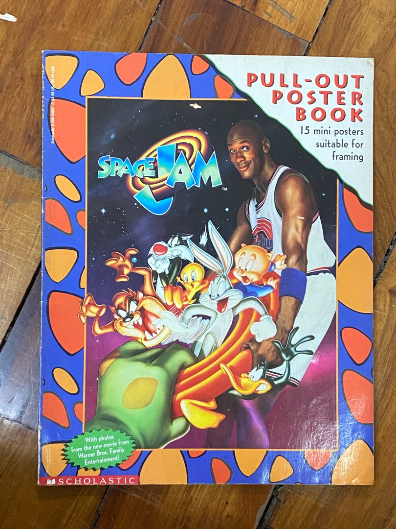 VIntage 1996 Scholastic Space Jam Pull-Out Poster Book with 15 Mini ...