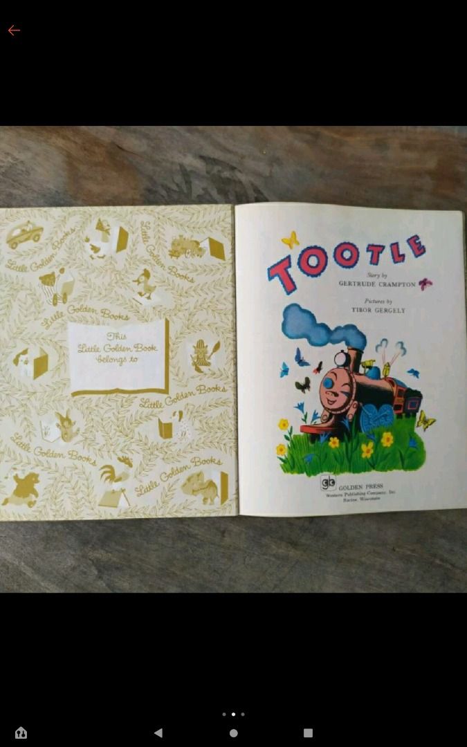 VINTAGE 1979 LITTLE GOLDEN BOOK: Tootle children's hardbound book ...