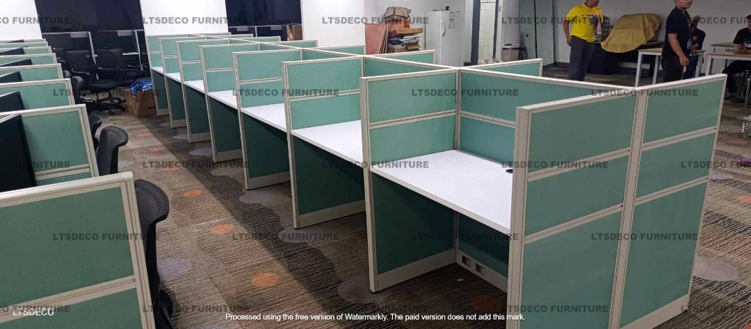 workstation table office partition furniture, Furniture & Home Living ...
