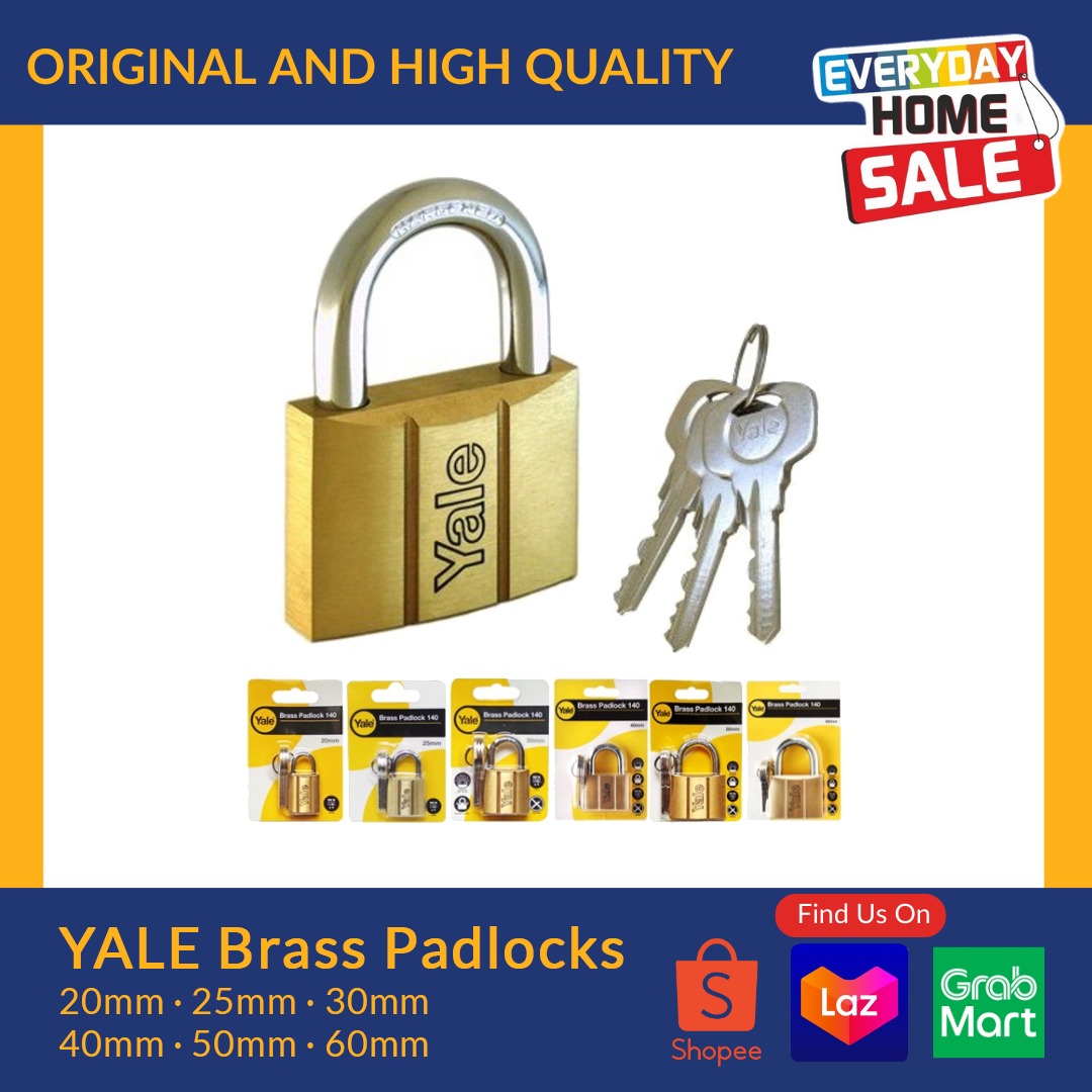 Yale Solid Brass Padlock, Commercial & Industrial, Construction Tools ...