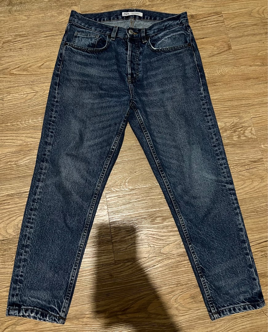 Zara Man Cropped Denim Pants, Men's Fashion, Bottoms, Jeans on Carousell