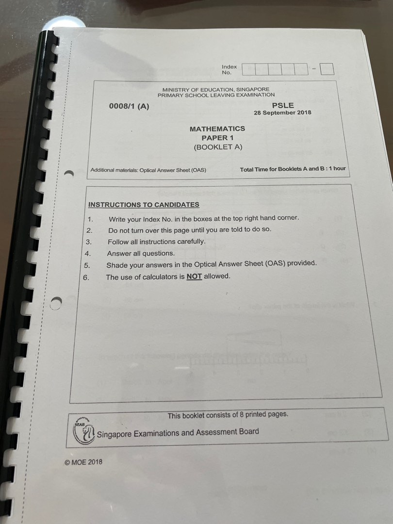 2014-2018 PSLE MATH paper 1&2 with answer keys, Hobbies & Toys, Books ...