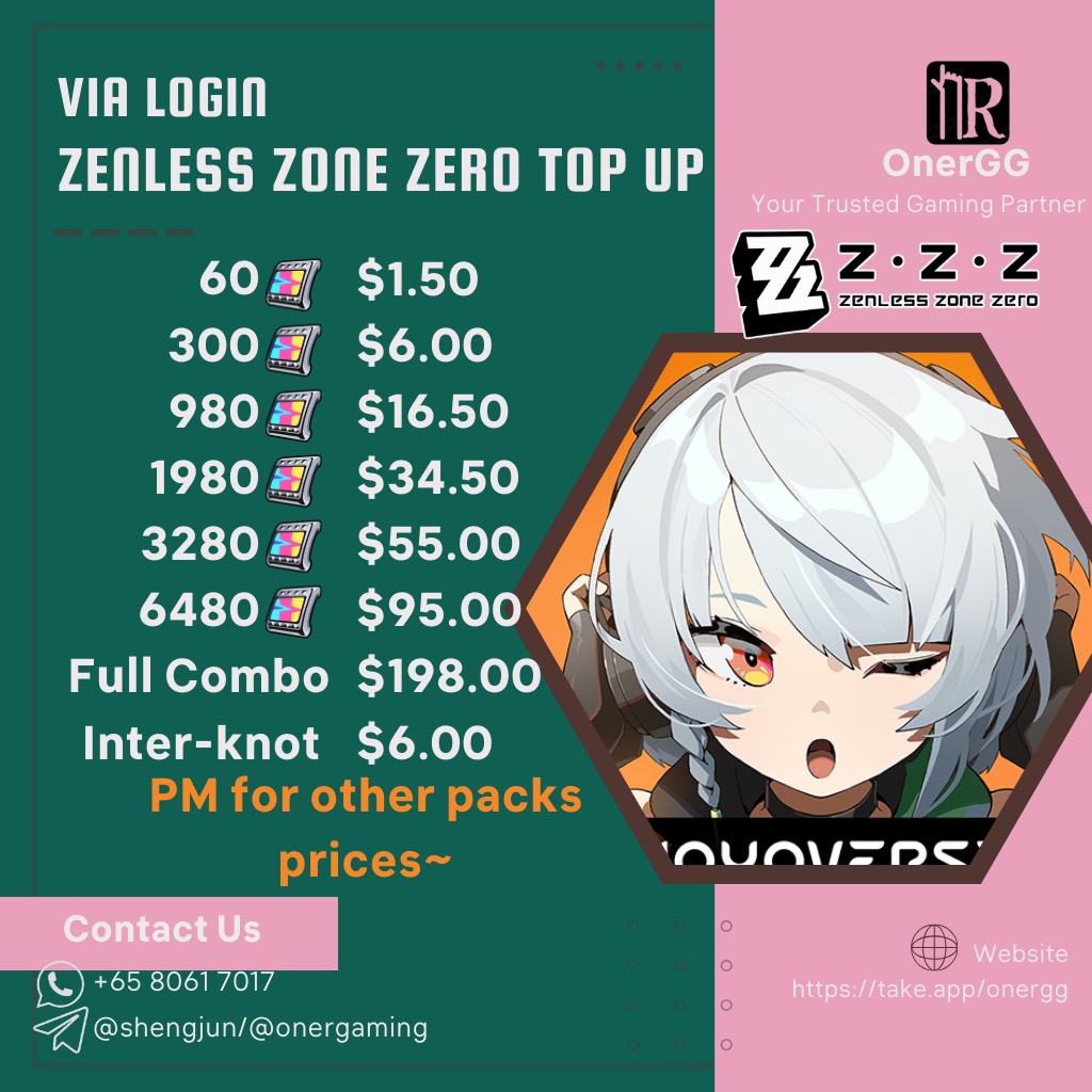 [6480 = 95$ | Full Recharge = 198$] UID Top UP | Cheapest Zenless Zone ...