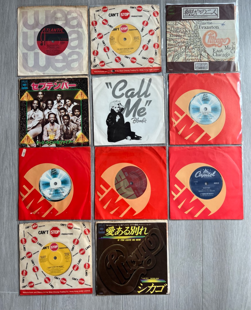 7吋黑膠細碟 7"single vinyl (Manhattan Transfer, Village People, Chicago, A ...