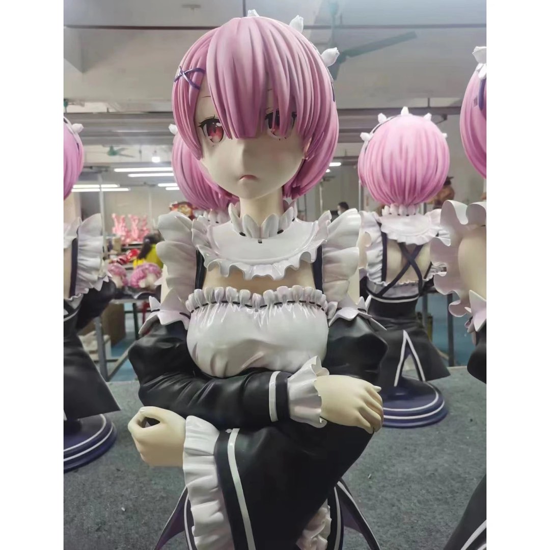 86cm Anime Re:Zero Rem Ram Statue Figure, Hobbies & Toys, Toys & Games ...
