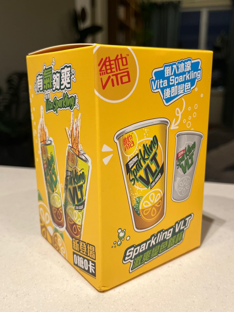 維他檸檬茶激爽變色鋁杯 Sparkling VLT color changing aluminium cup, 興趣及遊戲, 收藏品及紀念品 ...