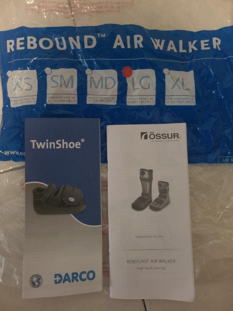 Air cast rebound air walker, Health & Nutrition, Medical Supplies ...