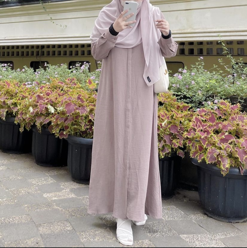 Amerta Dress Lilac Original Tufine gamis wanita abaya, Fesyen Wanita ...