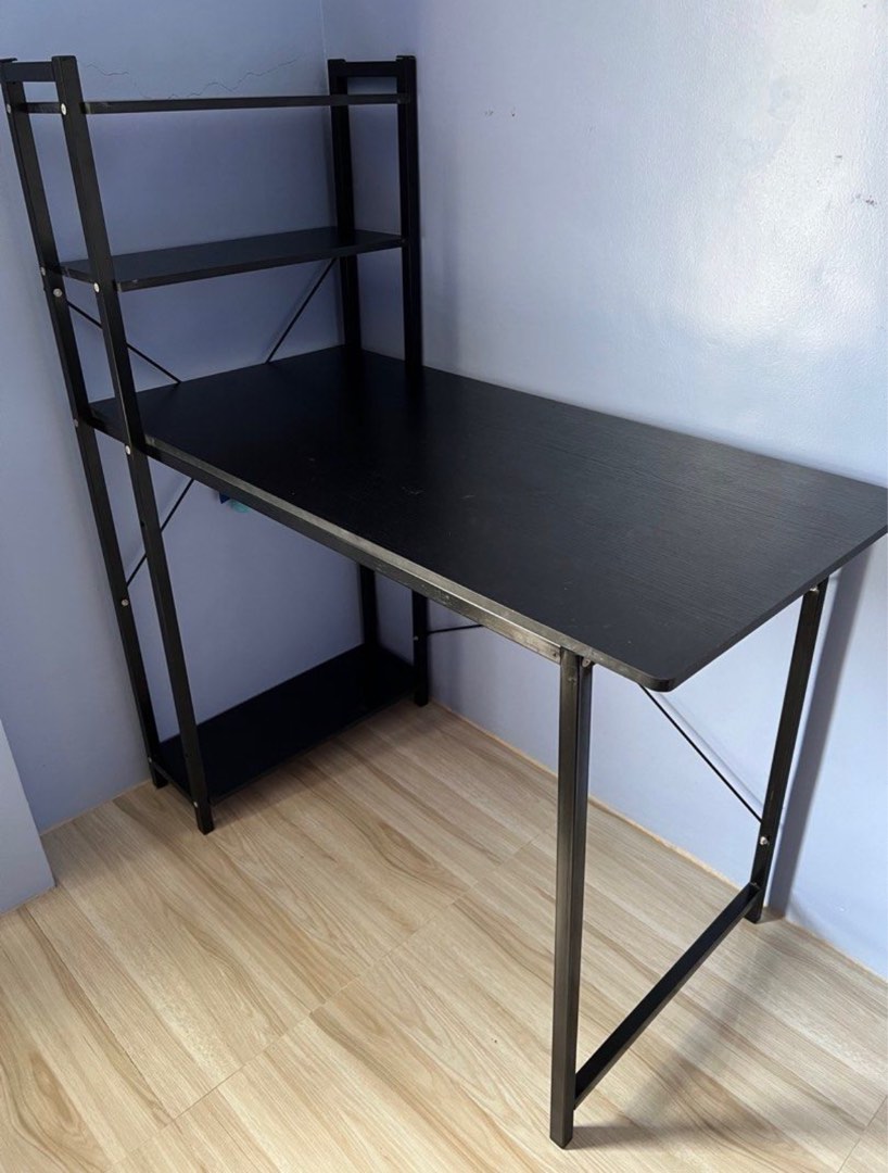 Black Computer Table, Furniture & Home Living, Office Furniture ...