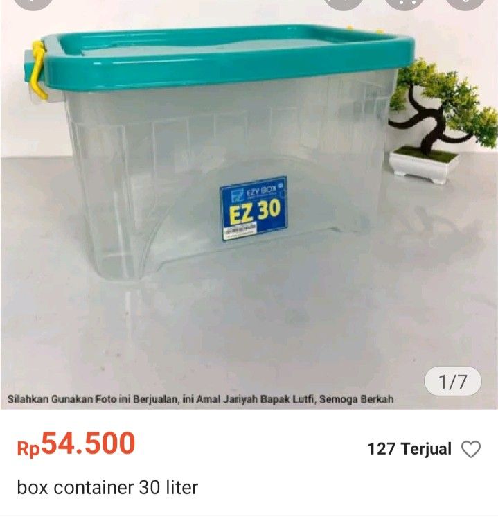 Box container 30 lt, Perabotan Rumah di Carousell