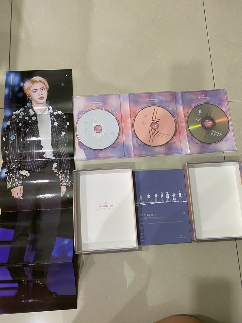 BTS Love Yourself DVD Full Set Without pc only (Jin poster), Hobbies & Toys, Collectibles ...