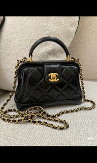 Chanel 24P Mini Classic Flap Top Handle, Luxury, Bags & Wallets on ...