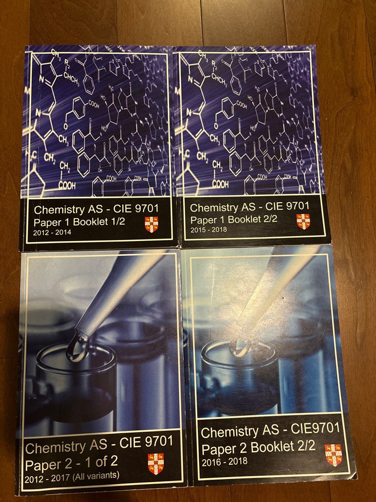 Chemistry AS CIE 9701 Paper 1 & Paper 2 past paper booklets 2012-2018 ...