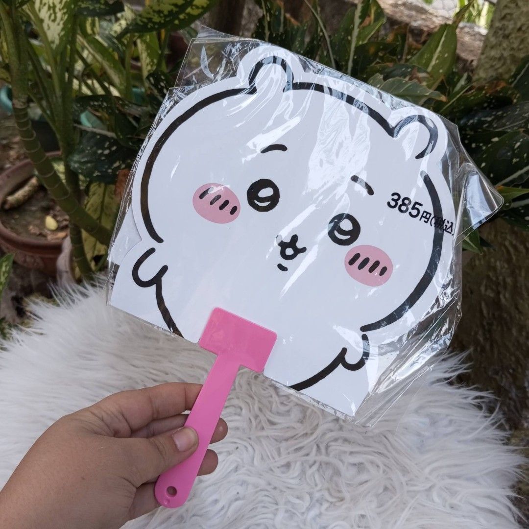 Chiikawa Die-Cut Fan Chiikawa, Furniture & Home Living, Lighting & Fans ...