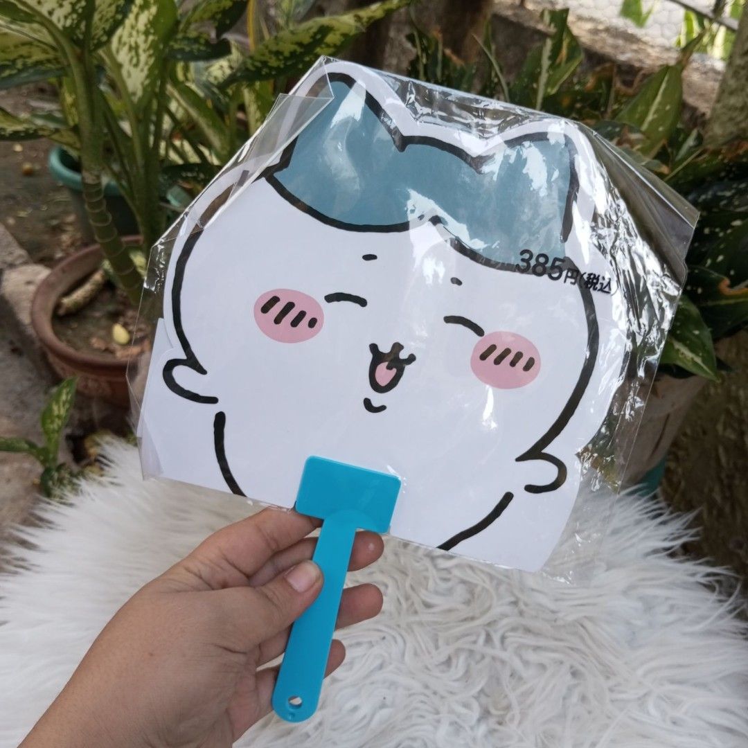 Chiikawa Die-Cut Fan Hachiware, Furniture & Home Living, Lighting ...