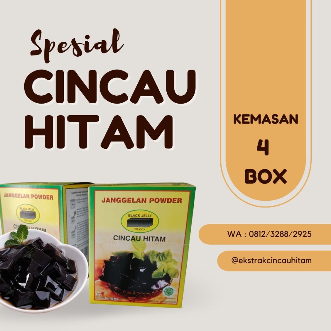 Cincau Hitam Grass Jelly Home Industri dan Skala Pabrik Kemasan 4 Box ...