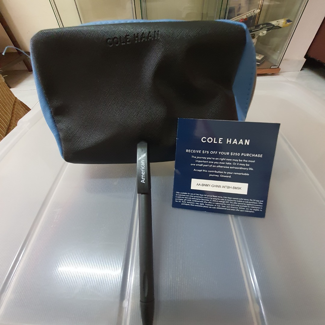 Cole Han in flight Business Class kit by American Airlines, Hobbies ...