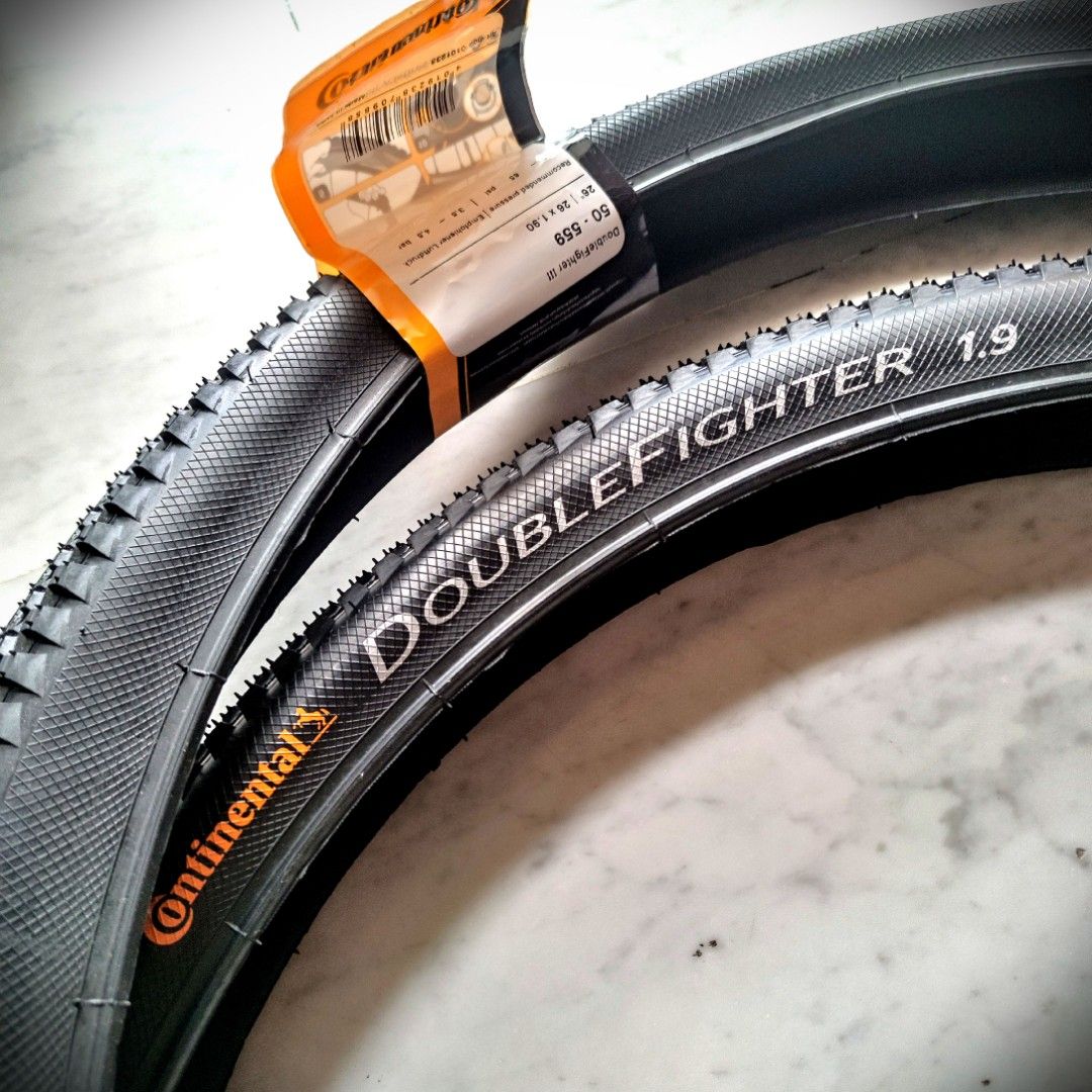 Continental Double Fighter III 26 x 1.9 Pair MTB Gravel Urban Retrobike ...