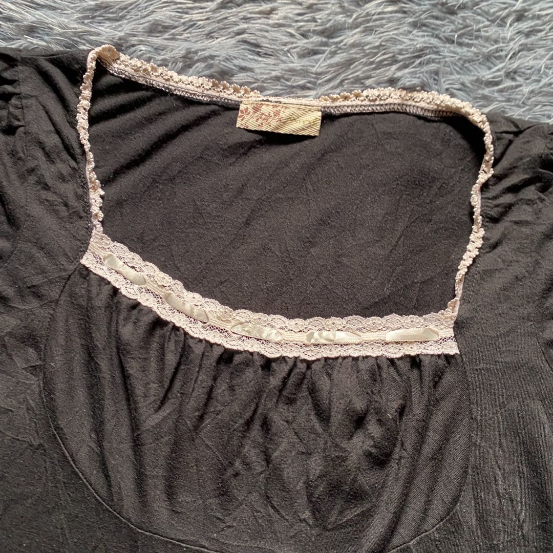 coquette/dark coquette babydoll top | fairycore fairygrunge y2k goth ...