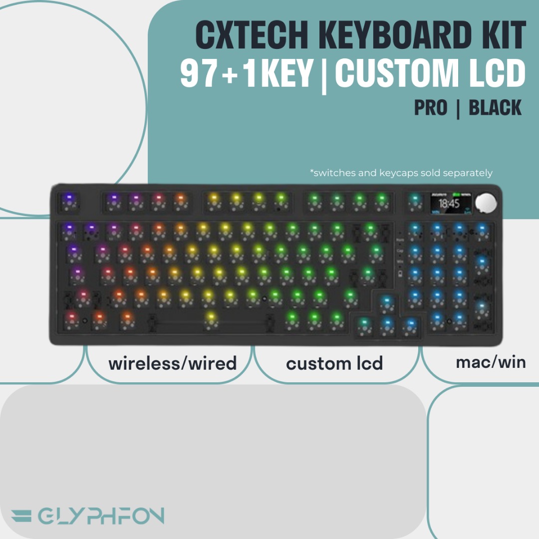 🤖 CXTech C98 Pro - 96% Custom Mechanical Keyboard Kit with Custom LCD ...
