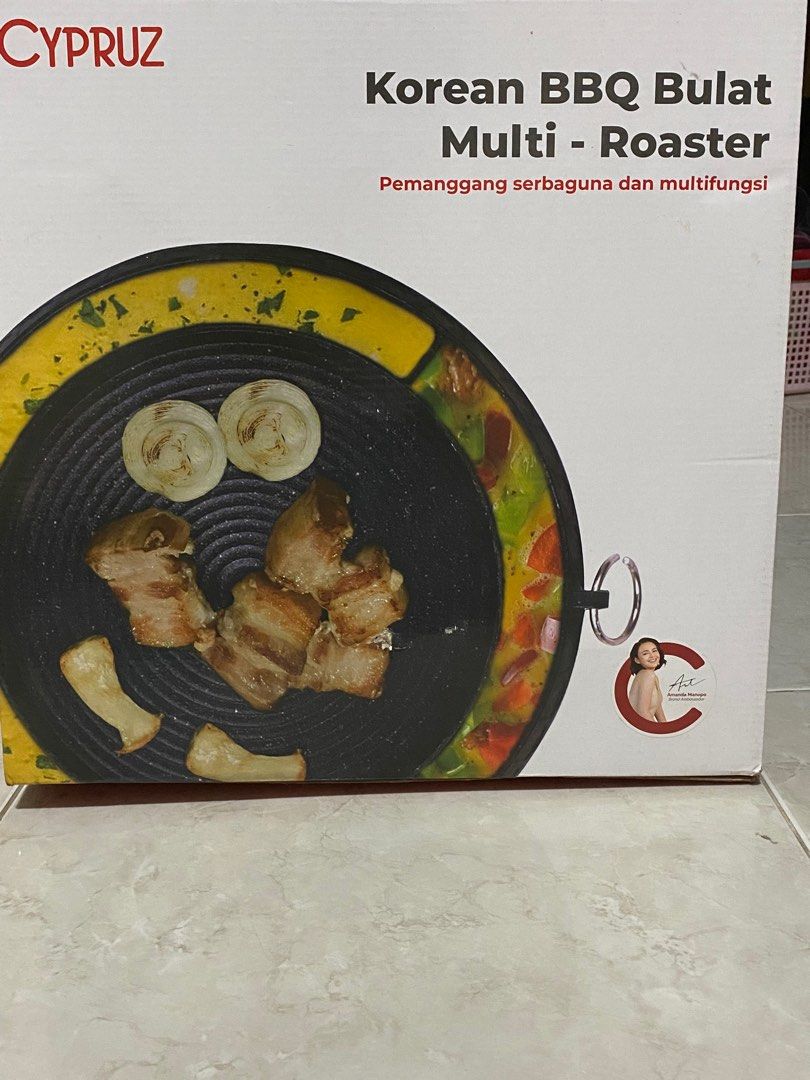 Cypruz round korean bbq multi -roaster, Kitchen & Appliances di Carousell