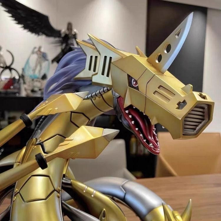 Digimon Metal Seadramon 30cm PVC Figure Statue Garurumon wargreymon ...