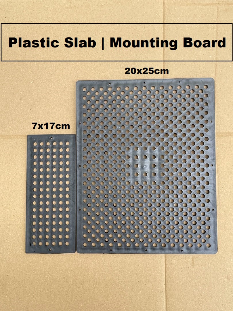 [ M Size ] Durable Black Plastic Slab | Mounting Board | 7cm x 17cm ...