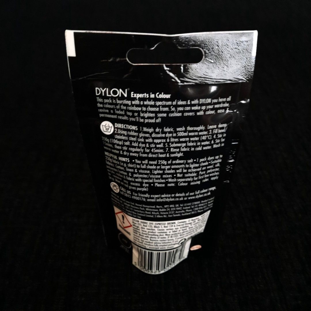 DYLL Fabric Dye (Espresso Brown Color), Dylon, Hobbies & Toys ...