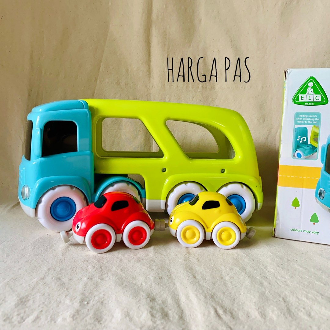 ELC Whizz World Car Transporter + Bonus, Toys & Collectibles, Mainan di ...