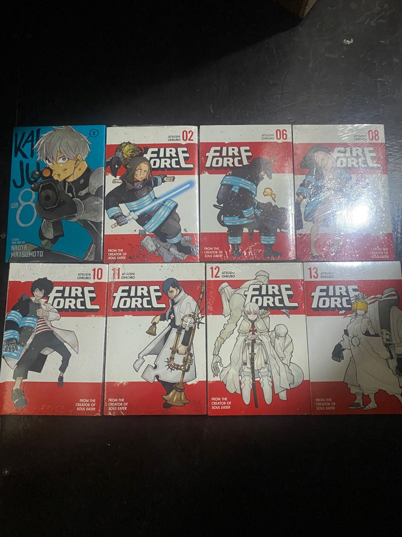 Fire Force Vol. 2, 6, 8, 10-13 + Kaiju No. 8 Vol. 2 (sealed), Hobbies ...