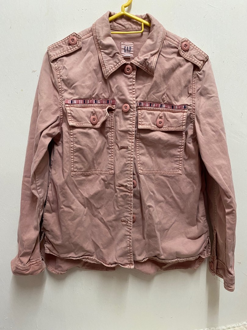 GAP Dusty Pink Jacket, Women's Fashion, Coats, Jackets and Outerwear on ...