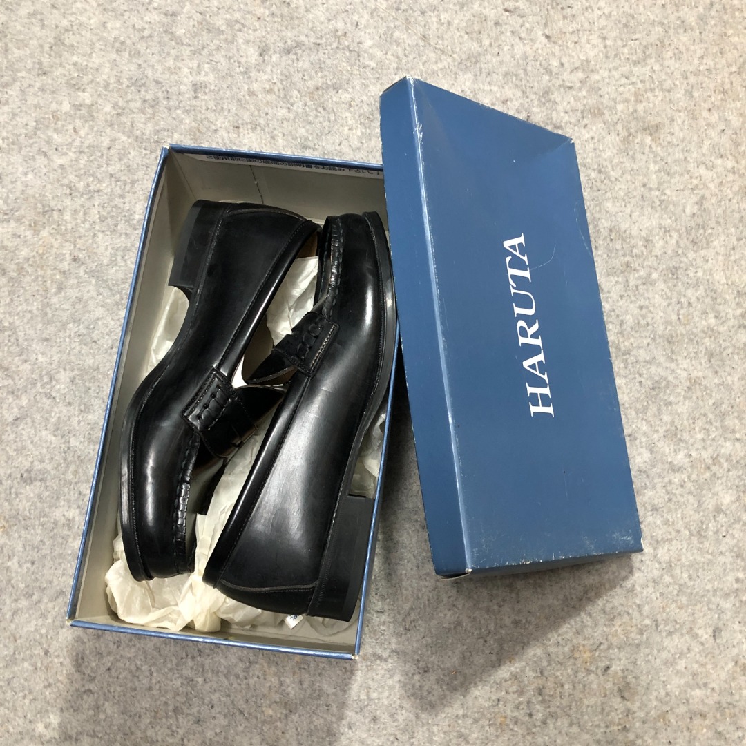 HARUTA Japan Arvin Loafers Brown Slip On Japanese Black Leather Shoe ...