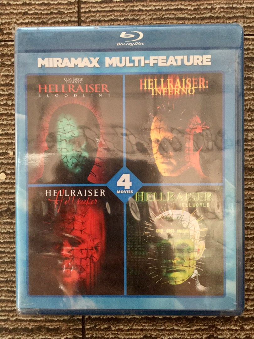 Hellraiser 4-Movie Collection Horror Bluray, Hobbies & Toys, Music ...